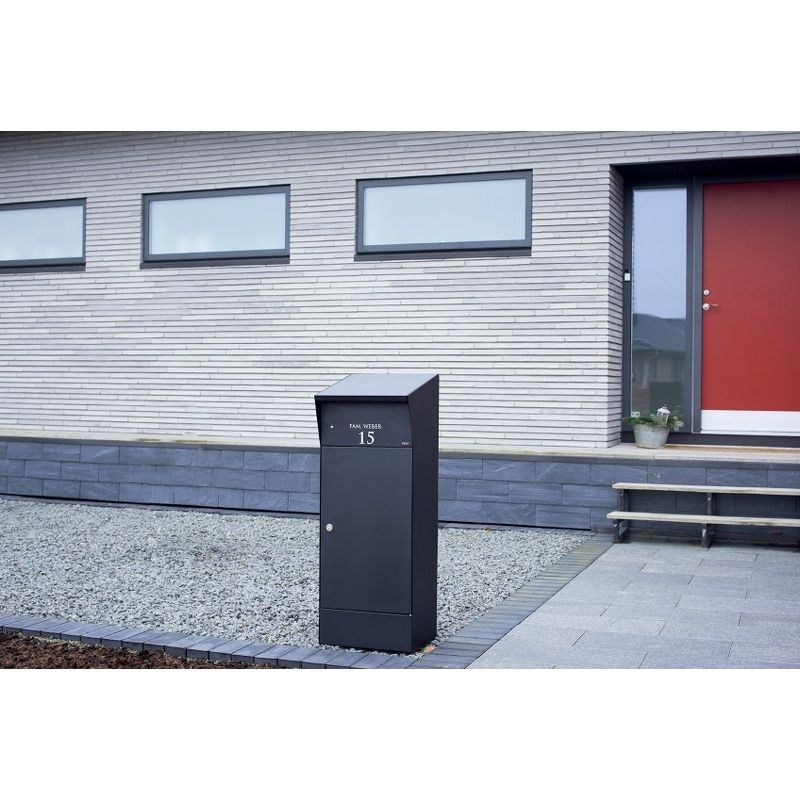 Pakket Brievenbus Allux Bjorn met Led - verlichting Zwart | zwart ...