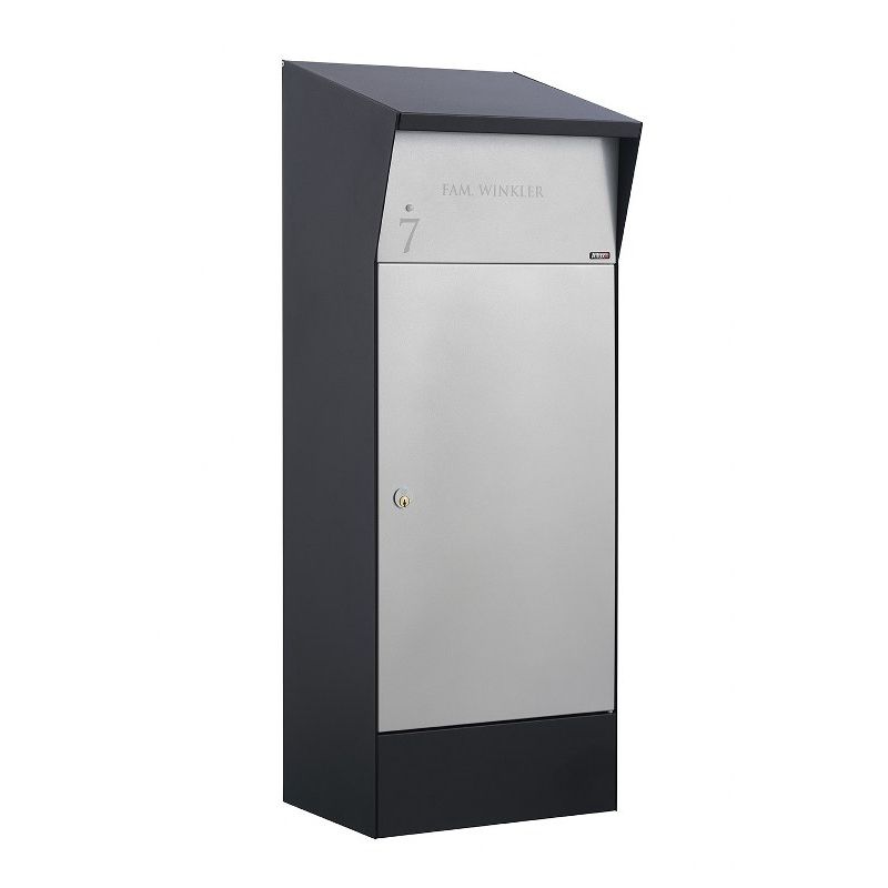 Pakket Brievenbus Allux Bjorn met Led - verlichting Zwart / Grijs ...